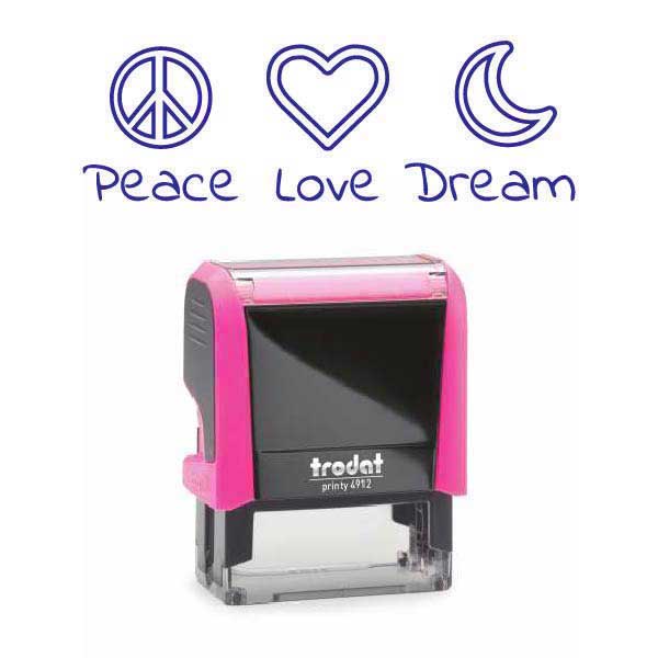 Timbro "Pace, Love, Dream" – Incisoria Meccanica Sacchetti snc