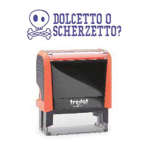 Timbro "Dolcetto o scherzetto?" – Incisoria Meccanica Sacchetti snc