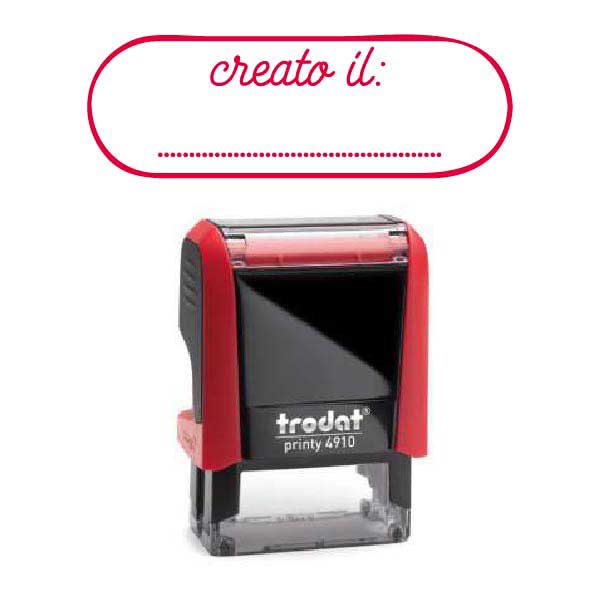 Timbro "Creato il..." – Incisoria Meccanica Sacchetti snc